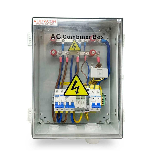 AC Combiner Box 2-ways In, 1-way Output. Twin Solar Inverters In Paral ...